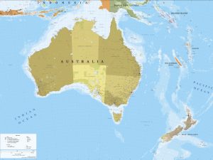 Austrasia Political Map - Cartorical
